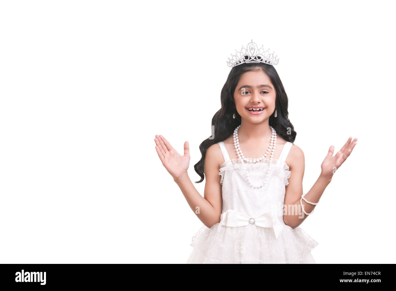 Portrait of girl dressed as prom queen Stock Photo - Alamy