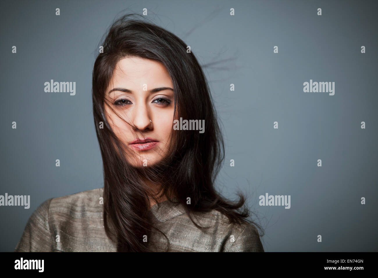 Portrait of a distressed woman Stock Photo - Alamy