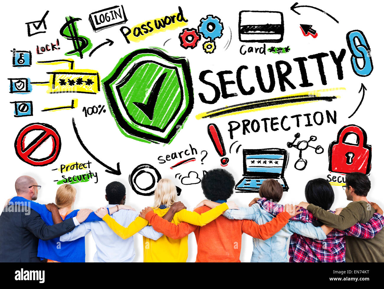 Ethnicity People Team Togetherness Security Protection Concept Stock ...