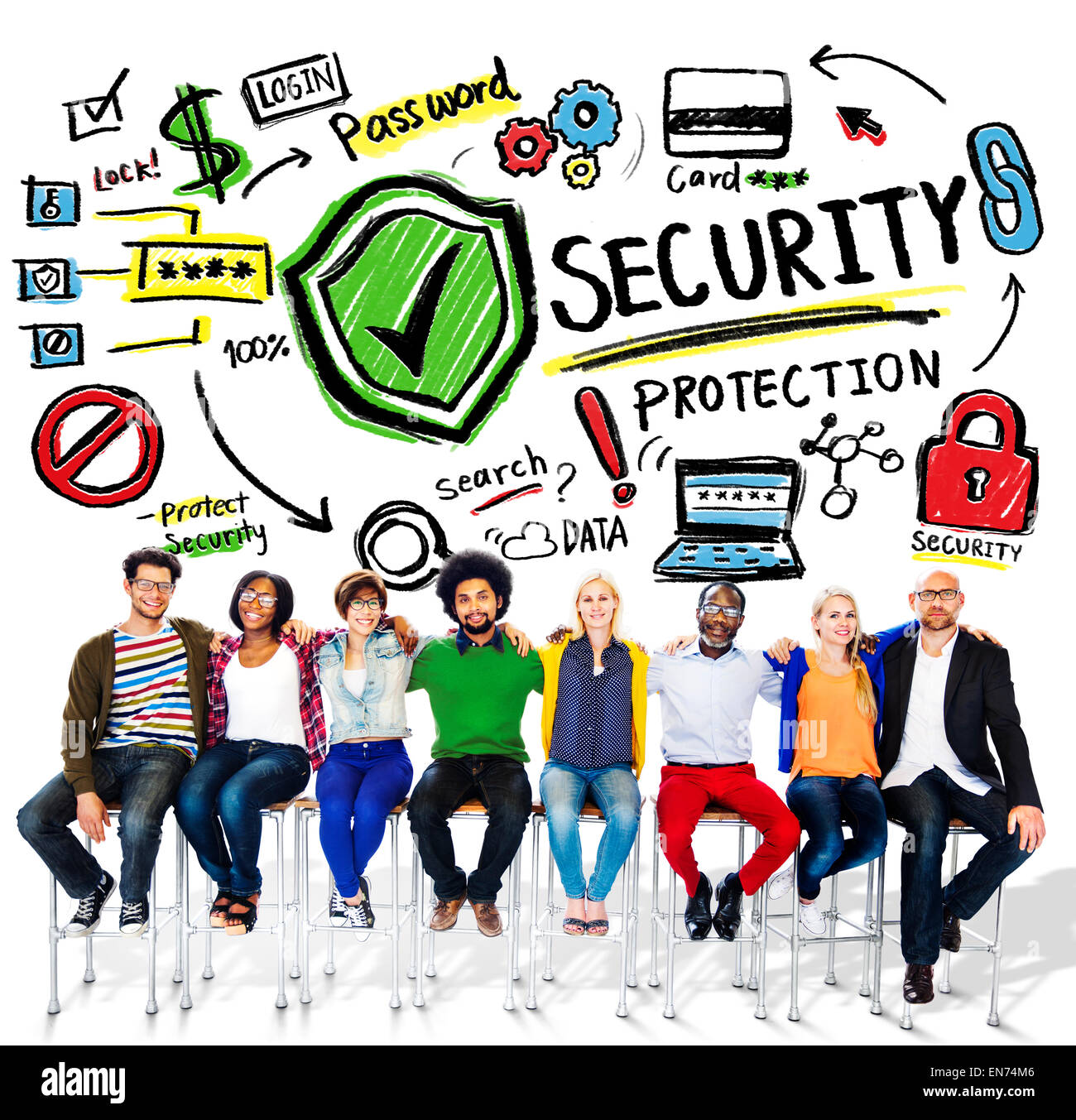 Ethnicity People Teamwork Togetherness Security Protection Concept ...