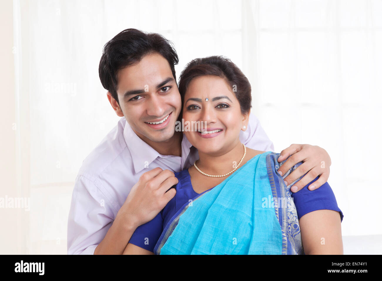 Portrait of mother and son Stock Photo - Alamy