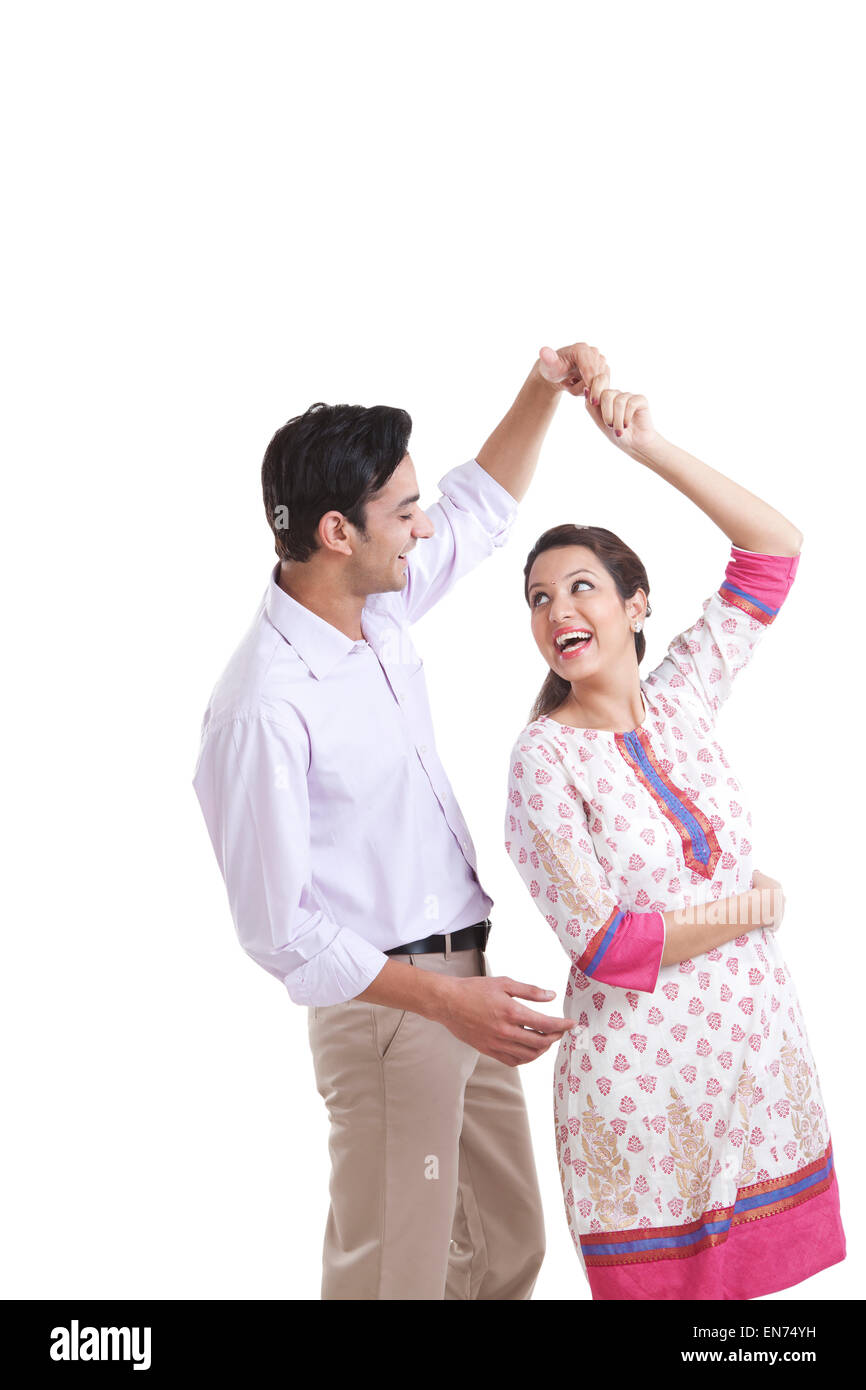 Three dancing men holding hi-res stock photography and images - Alamy