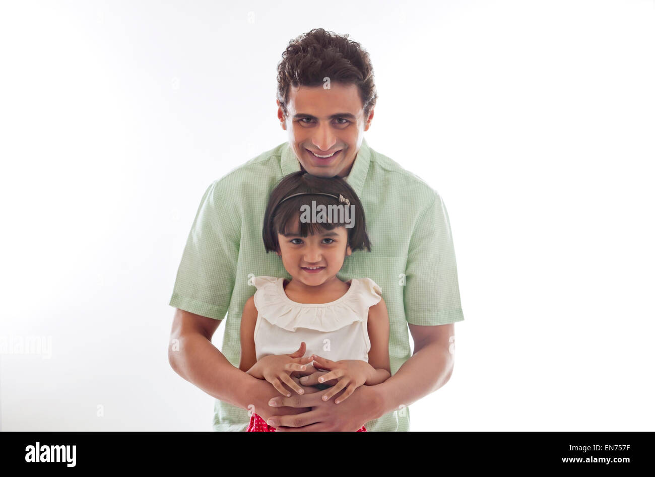 Portrait of father and daughter Stock Photo - Alamy