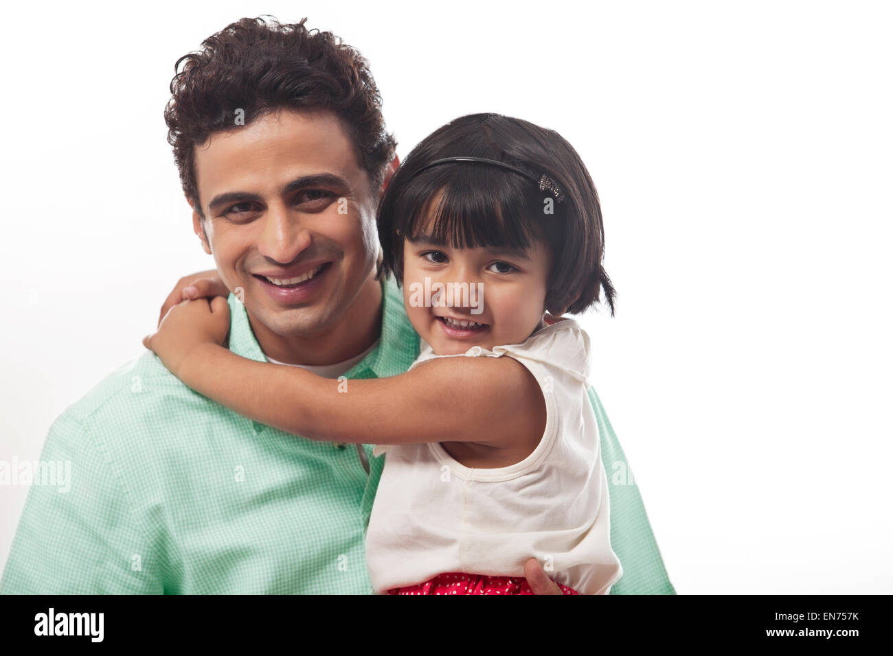 Portrait of father and daughter Stock Photo - Alamy