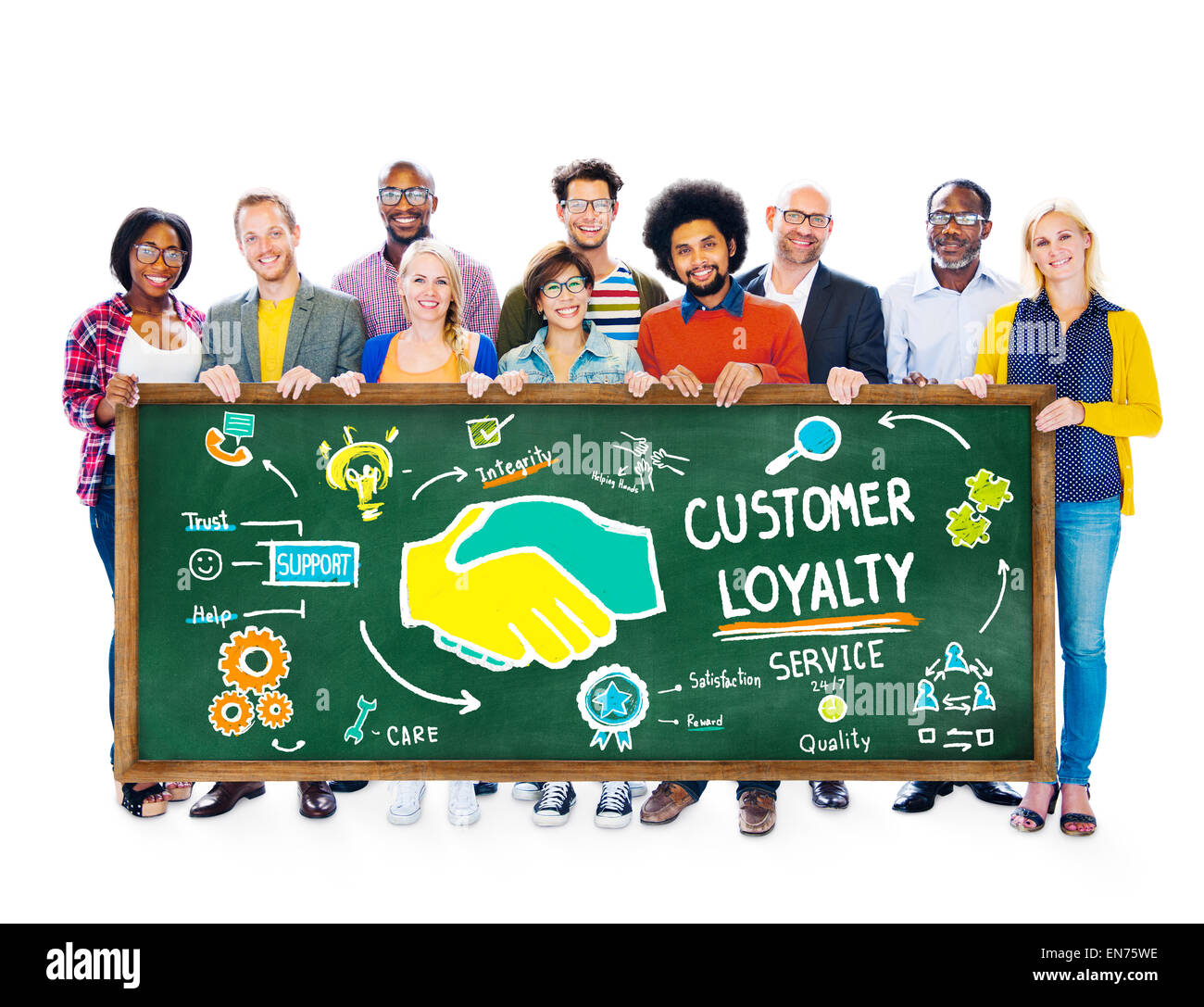 Customer Loyalty Service Support Care Trust Casual Concept Stock Photo ...
