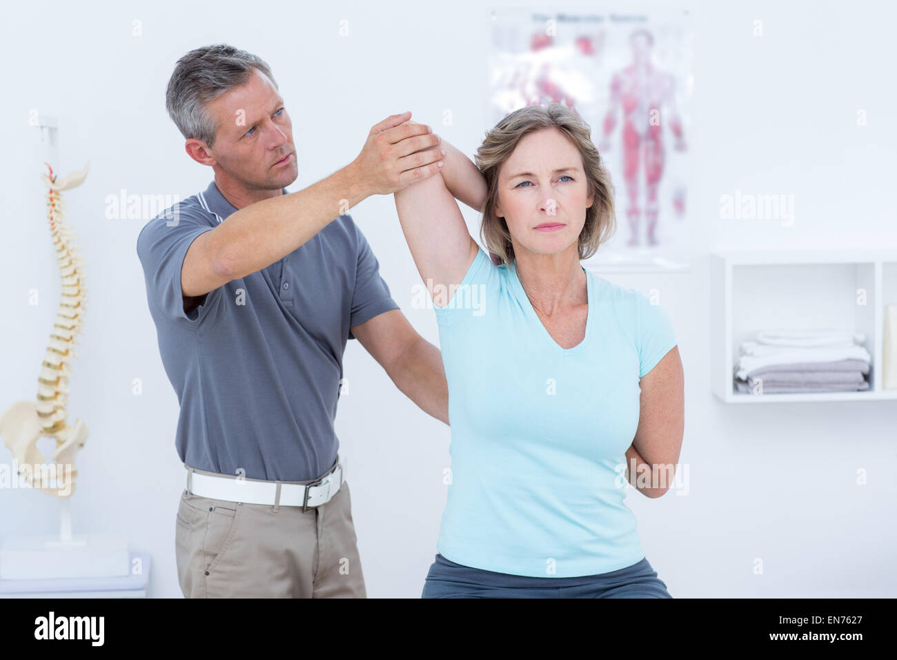 Woman stretching her arms Stock Photo - Alamy Woman stretching her arms Stock Photo - Alamy
