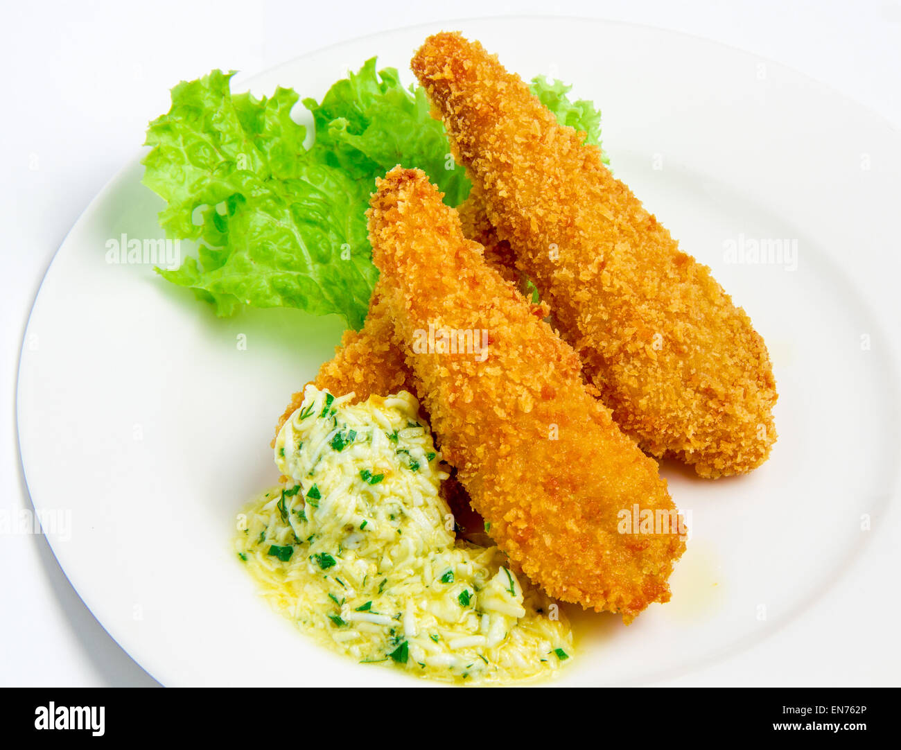 Breaded fish fillets Stock Photo - Alamy