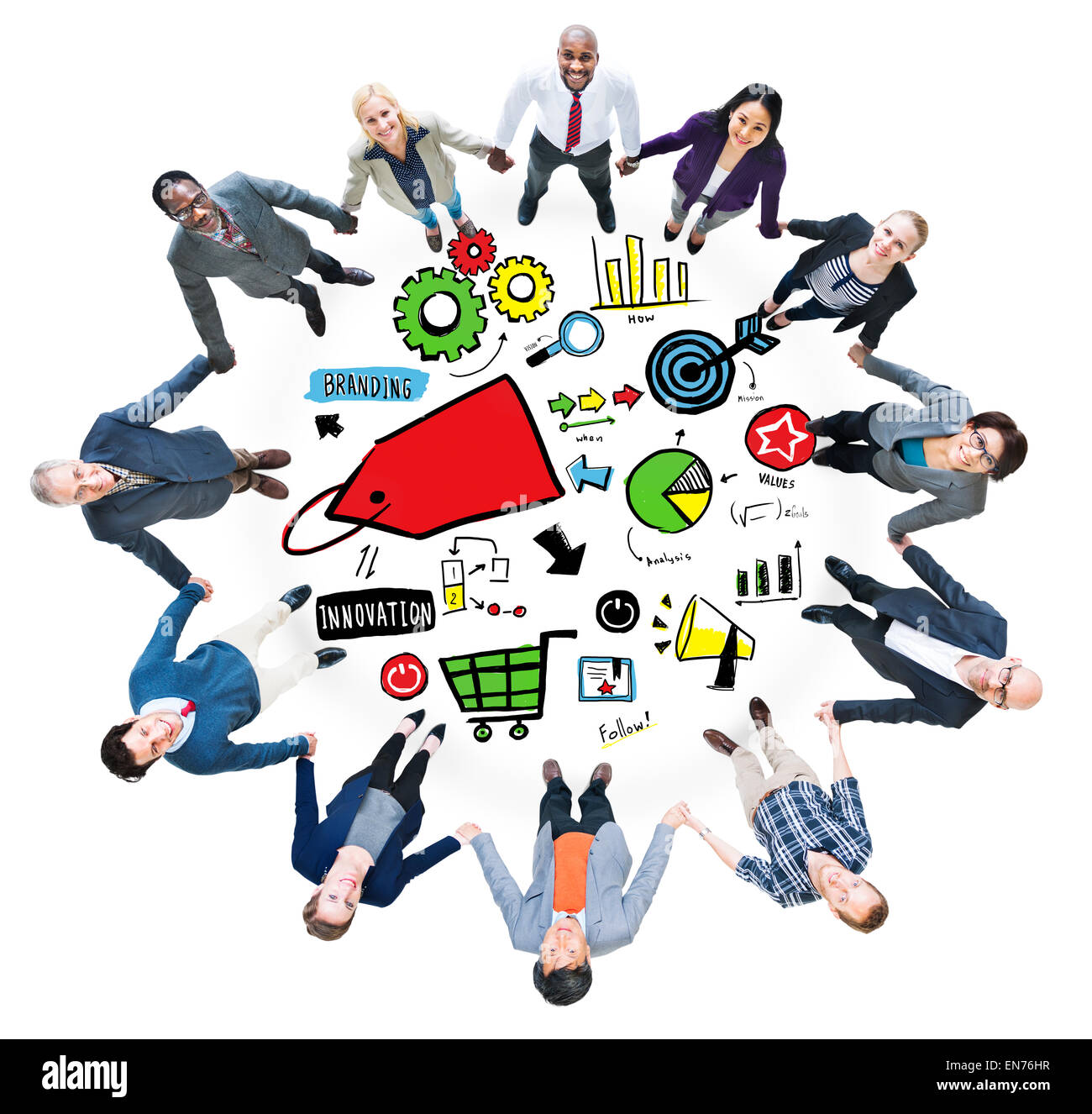 Business People Branding Marketing Teamwork Support Concept Stock Photo ...