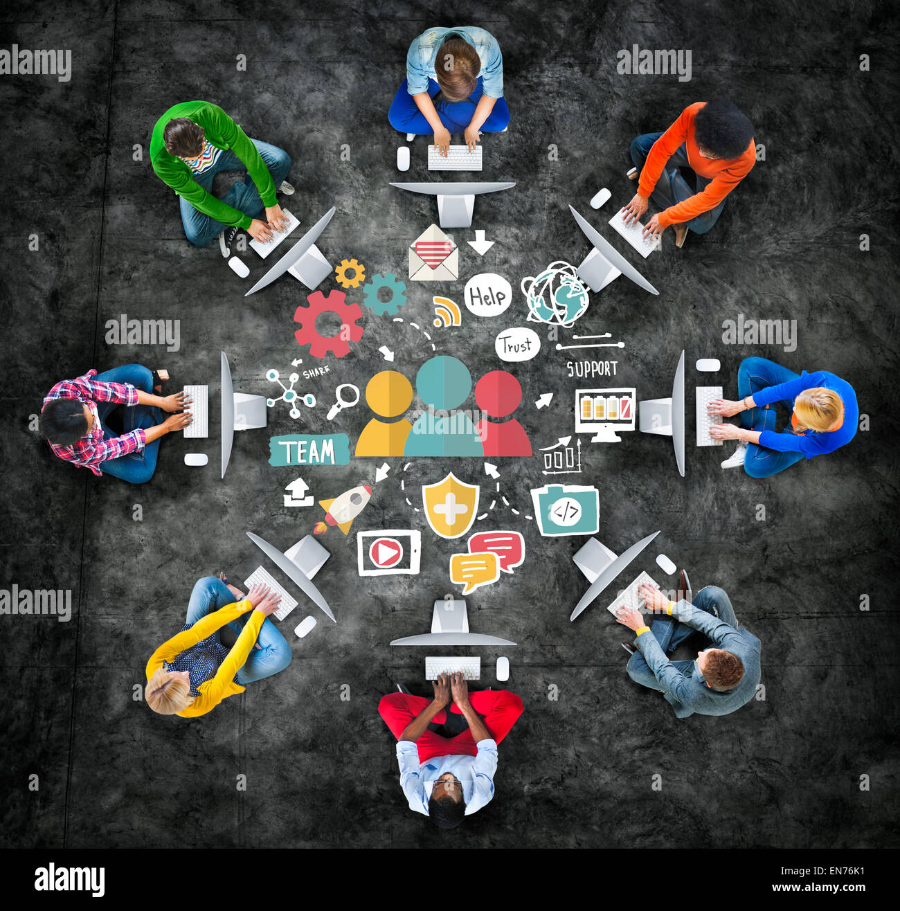 Team Support Care Help Trust Collaboration Concept Stock Photo - Alamy
