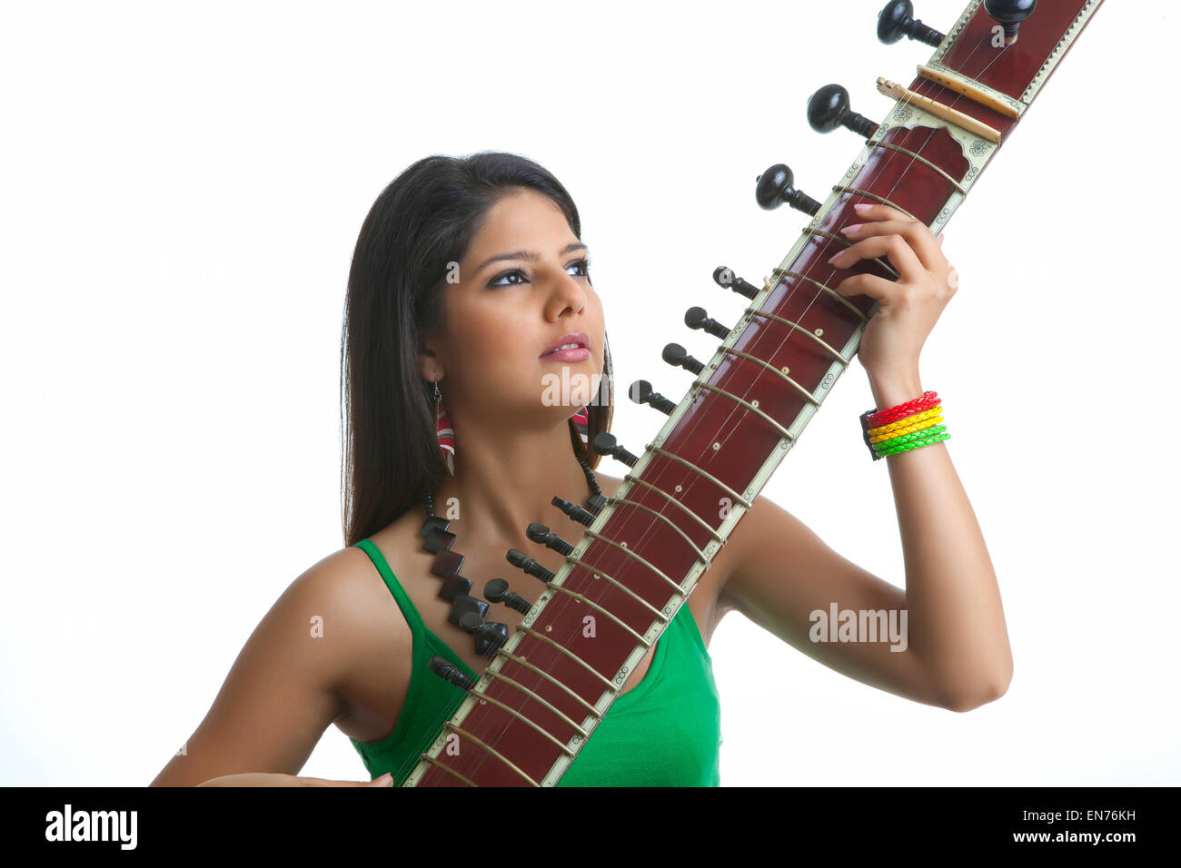Sitar woman hi-res stock photography and images - Alamy