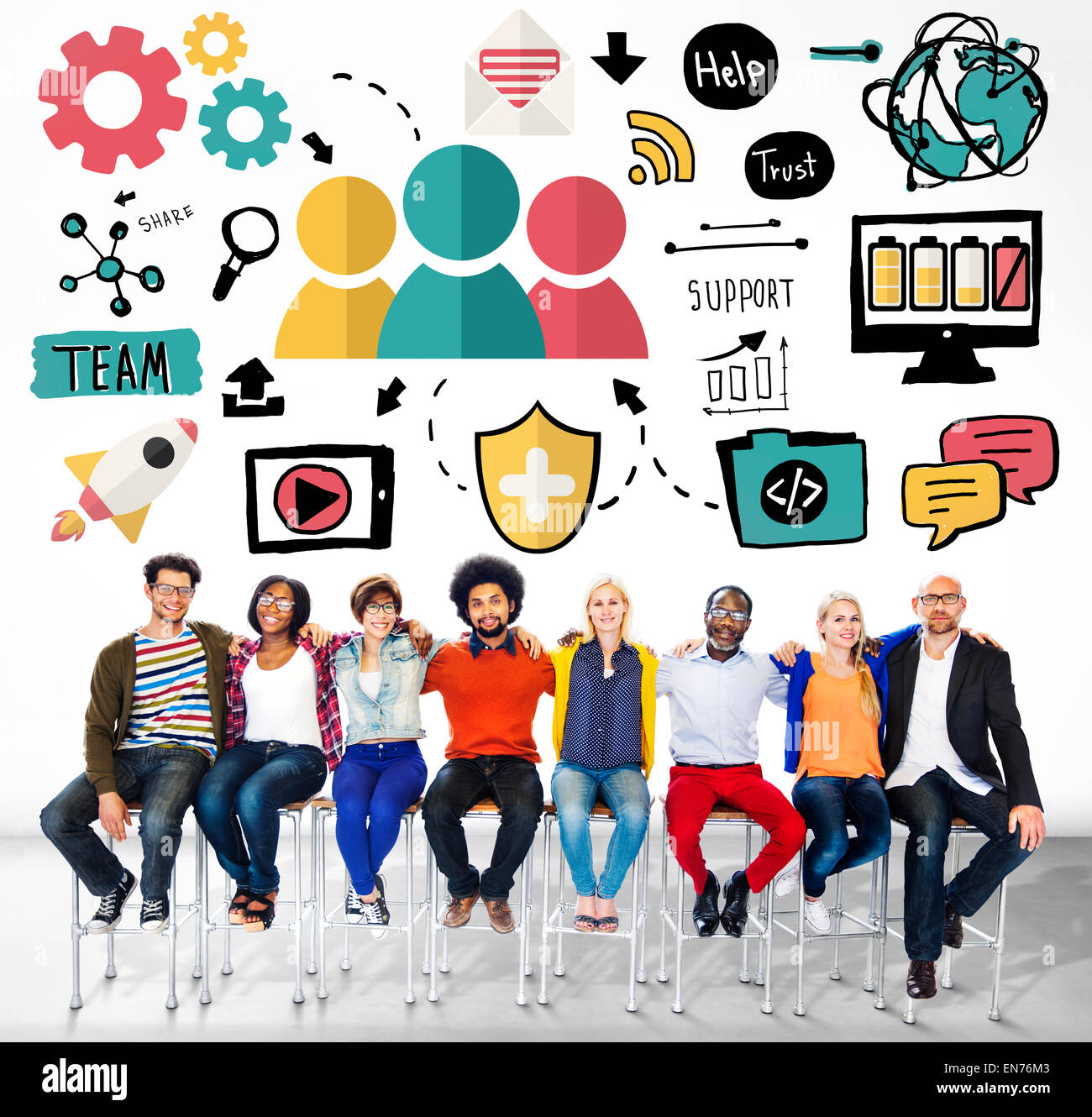 Team Support Care Help Trust Collaboration Concept Stock Photo - Alamy