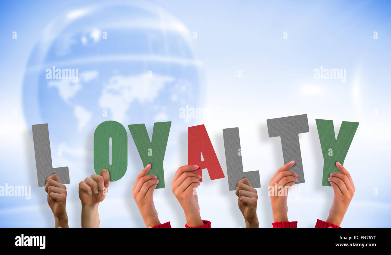 Composite image of hands showing loyalty Stock Photo - Alamy