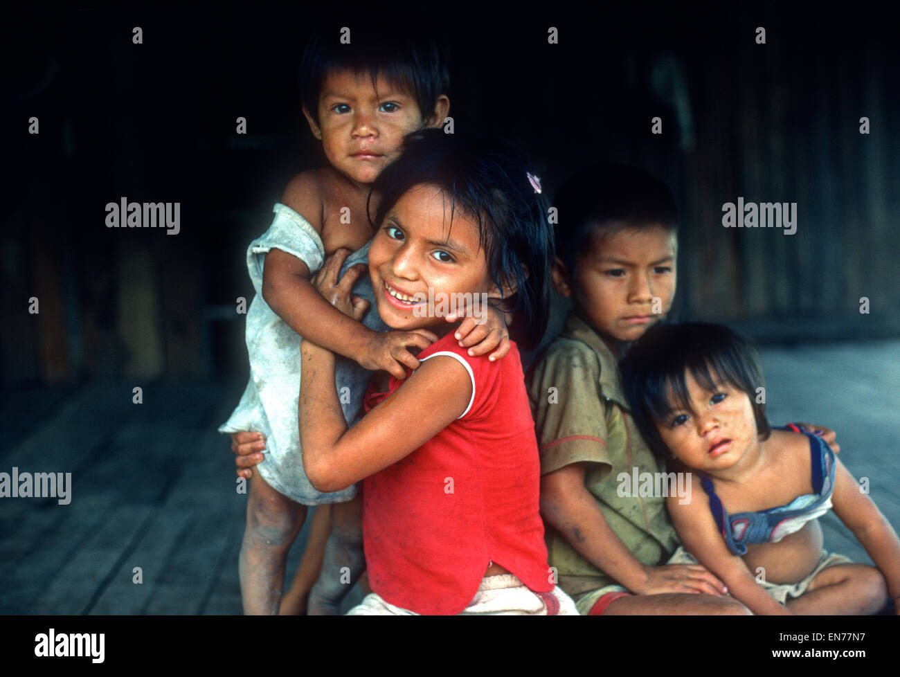 Children in the "Selva", Amazon region, Peru Stock Photo - Alamy