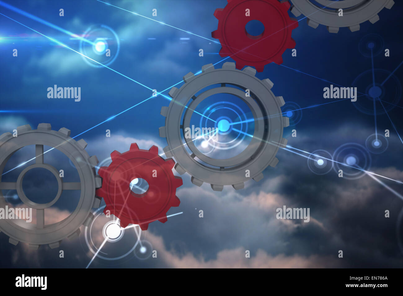 Composite image of cogs and wheels Stock Photo - Alamy