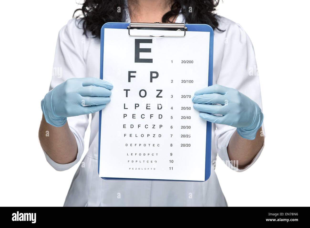 male ophthalmologist with eye chart Stock Photo - Alamy