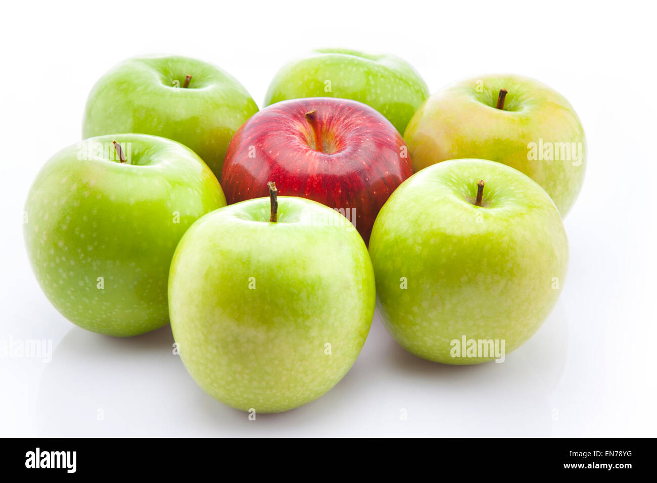 Green and red apples Stock Photo - Alamy