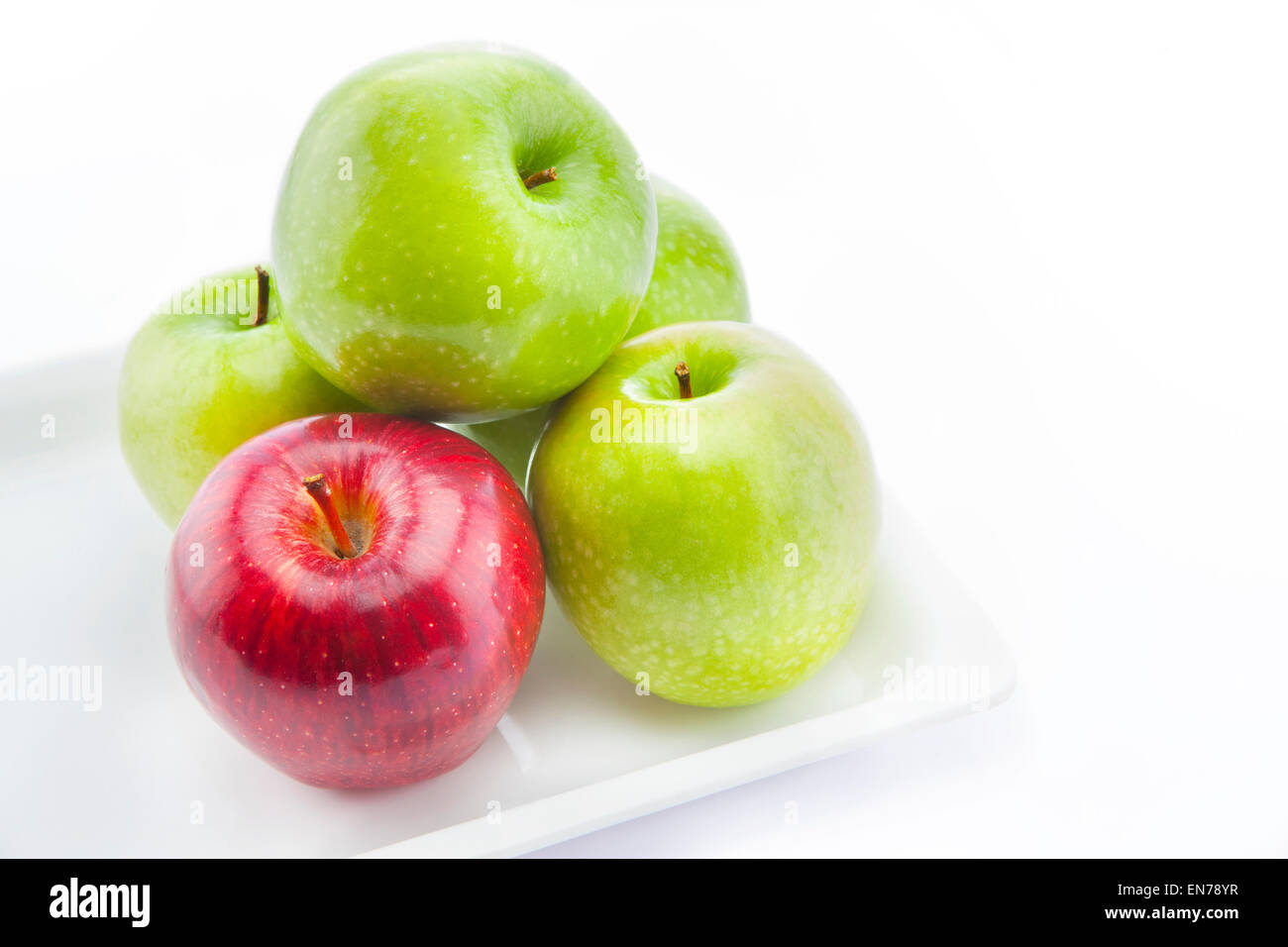 Green and red apples Stock Photo - Alamy