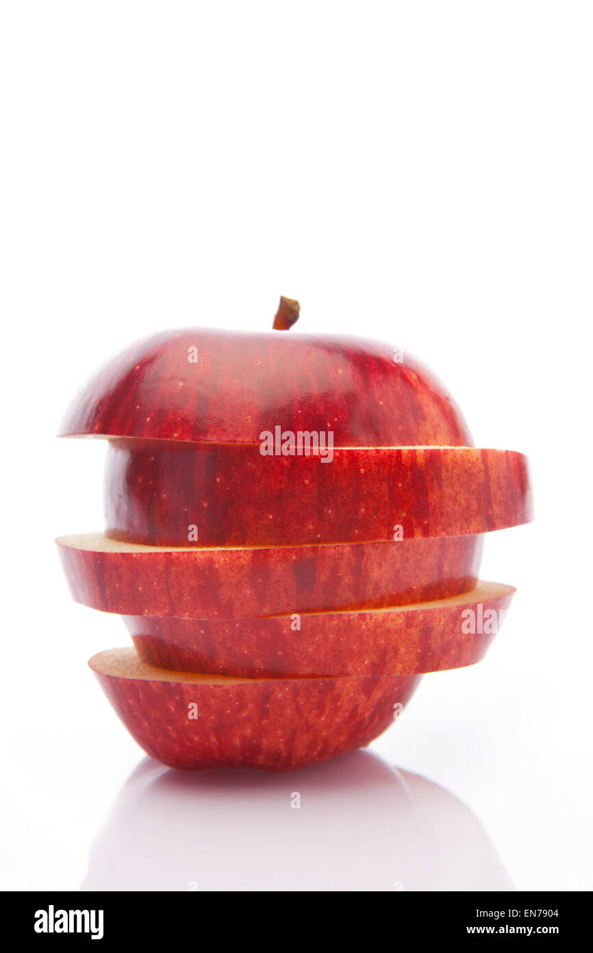 Sliced red apple Stock Photo - Alamy