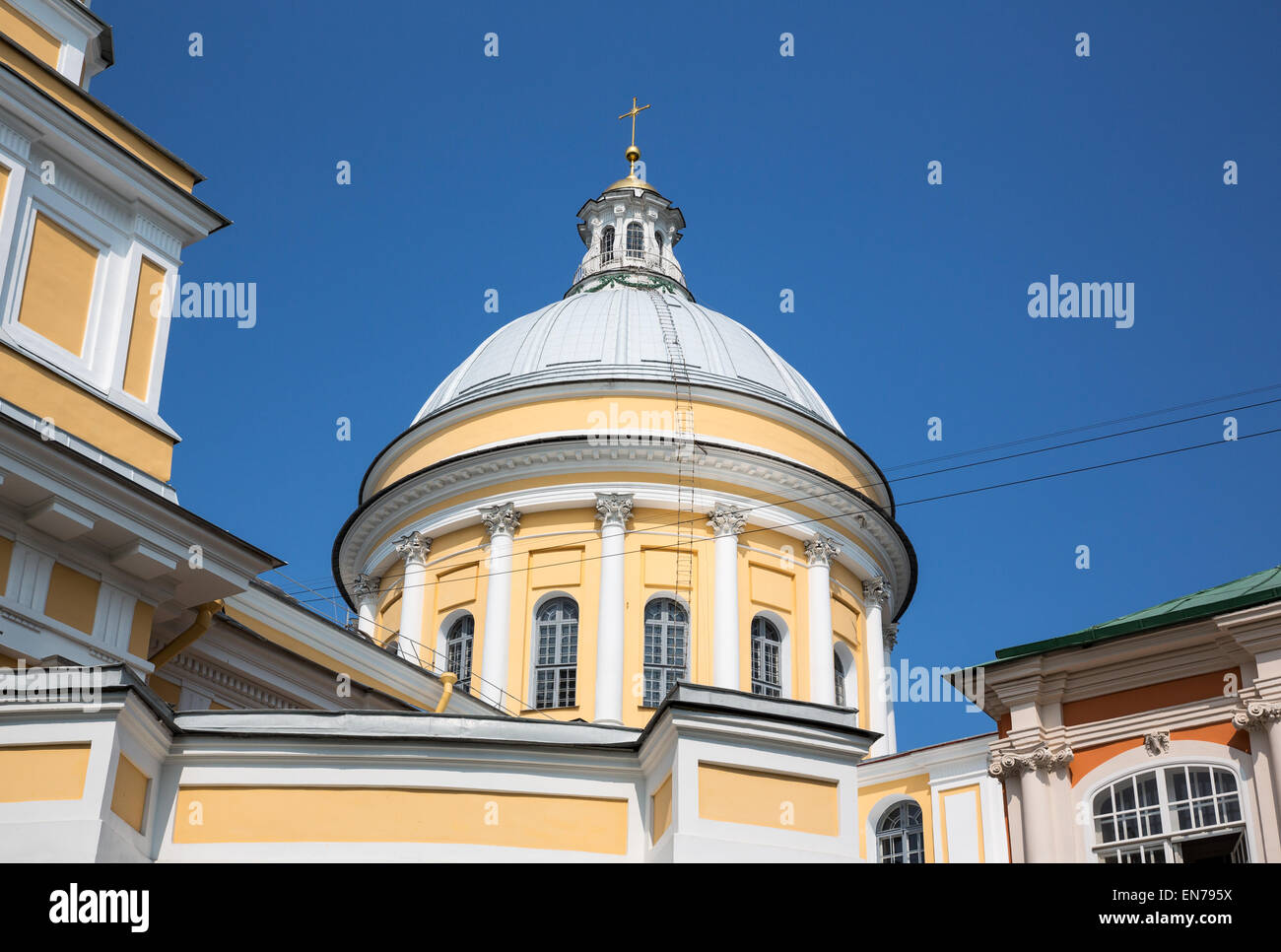Russia, St.Petersburg, the dome of the Alexander Nevsky Monastery Stock ...