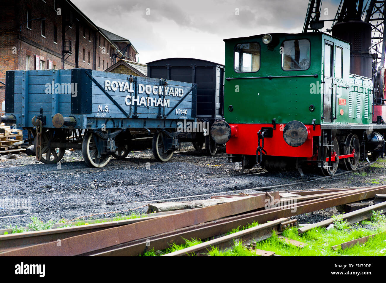 Chatham Historic Dockyard, railway sidings part of the network of rail ...