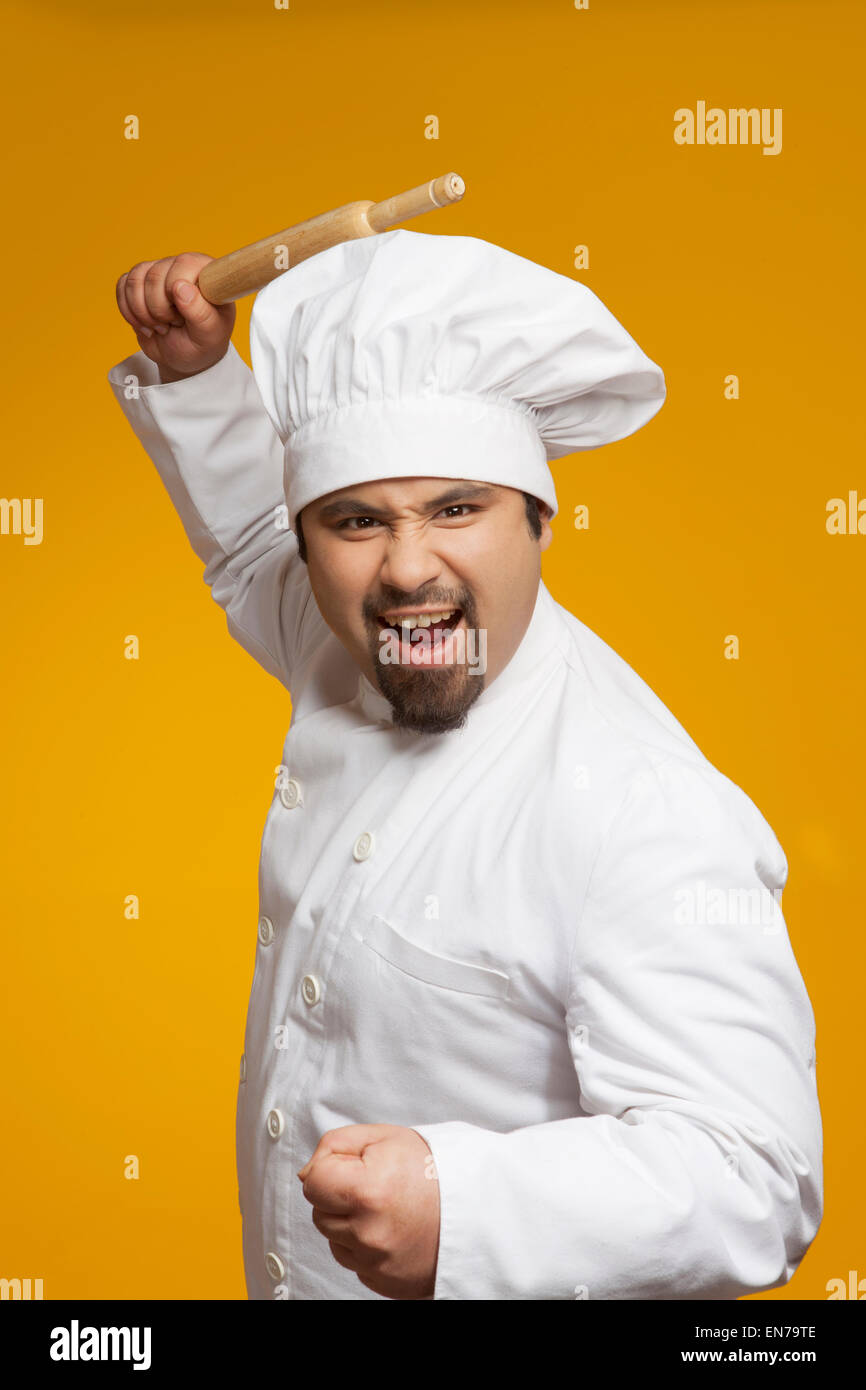Angry chef rolling pin hi-res stock photography and images - Alamy