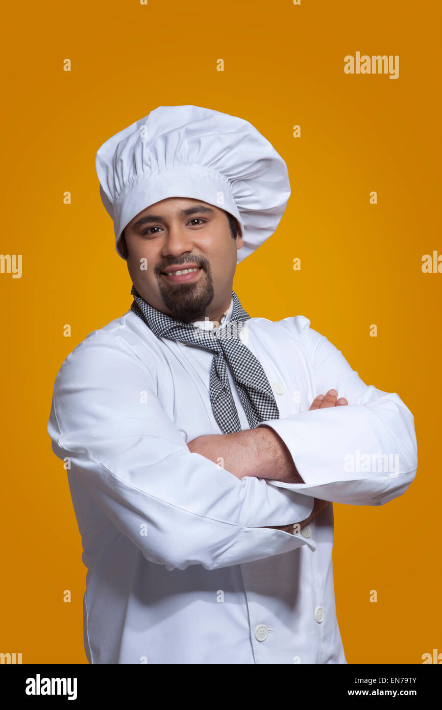 Portrait of chef smiling Stock Photo - Alamy