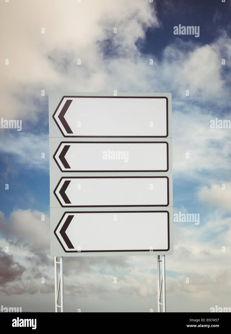 Signpost arrows with copy space Stock Photo - Alamy