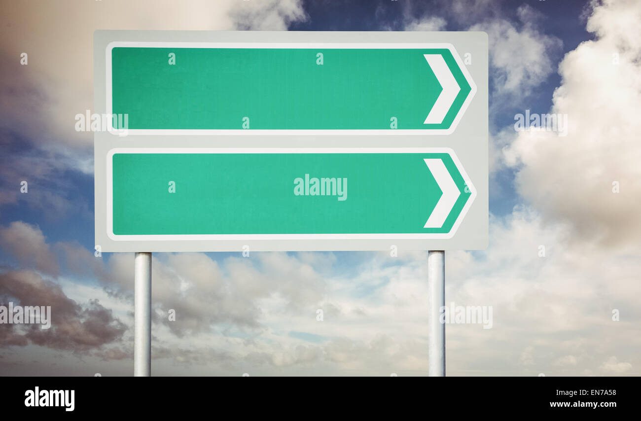 Signpost arrows with copy space Stock Photo - Alamy
