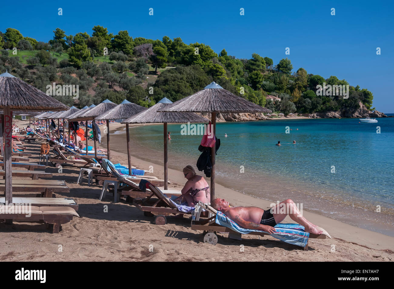 Troulos Beach, Skiathos Stock Photo - Alamy