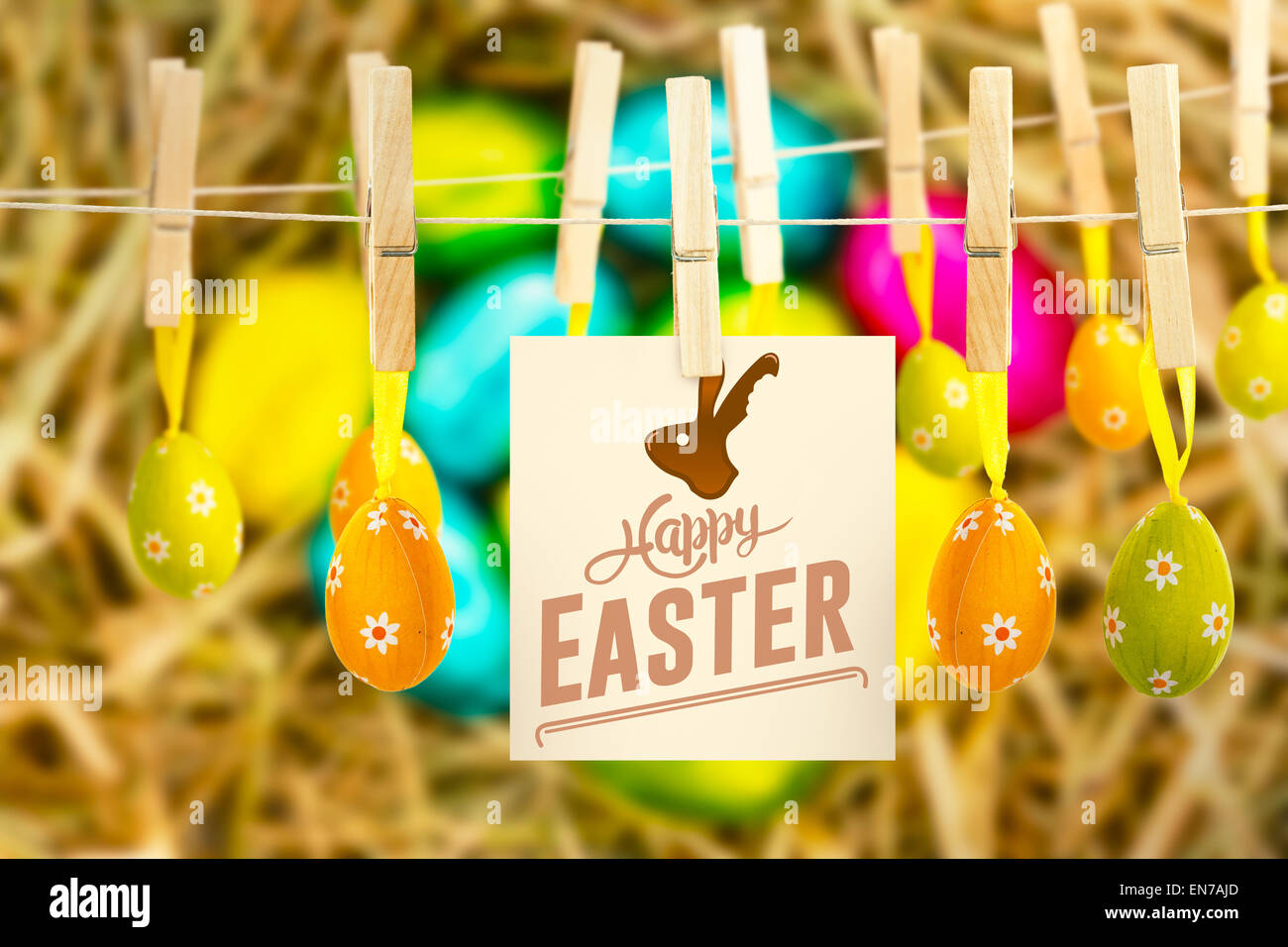 Composite image of happy easter Stock Photo - Alamy