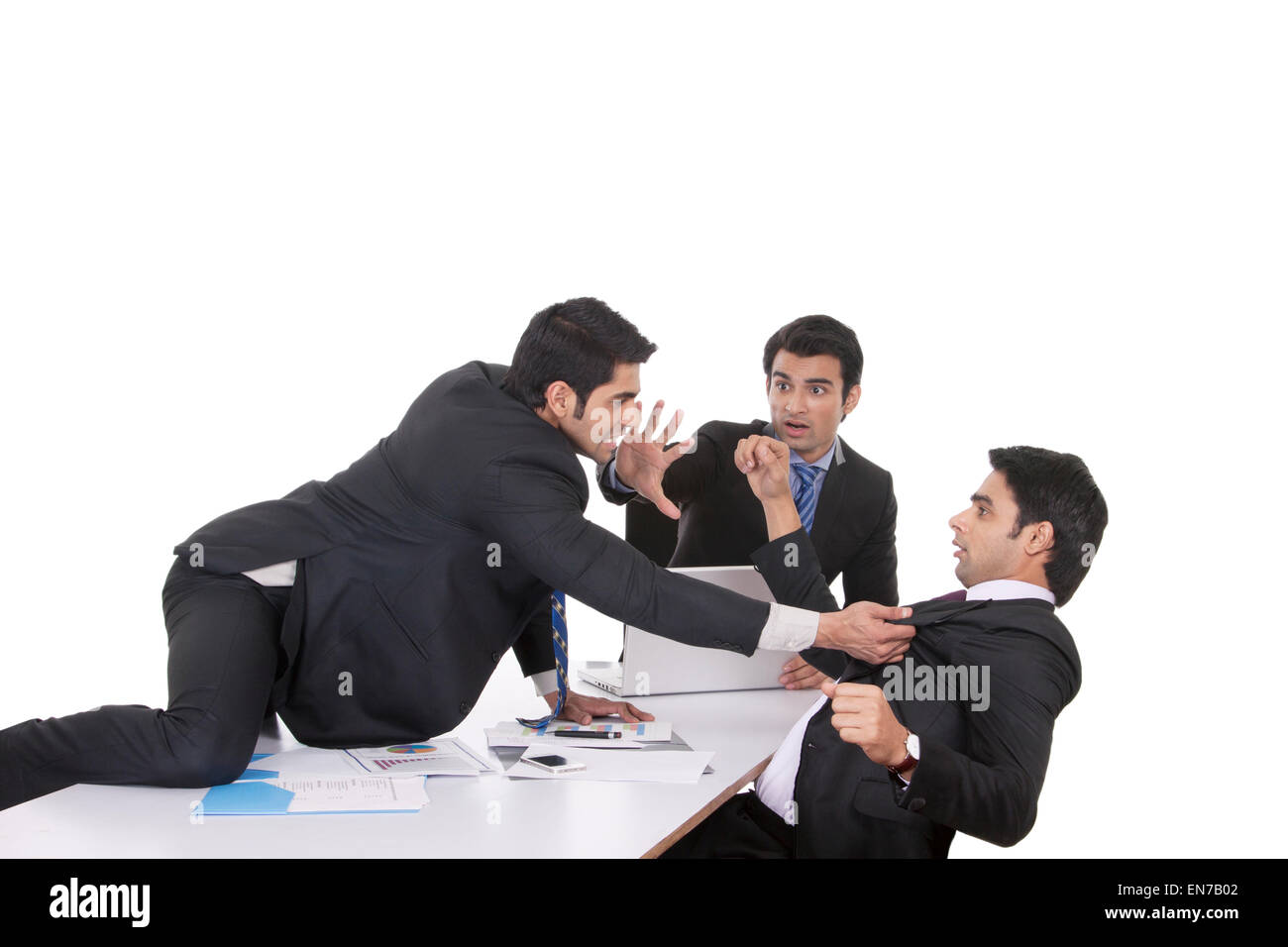 Three men fighting hi-res stock photography and images - Alamy