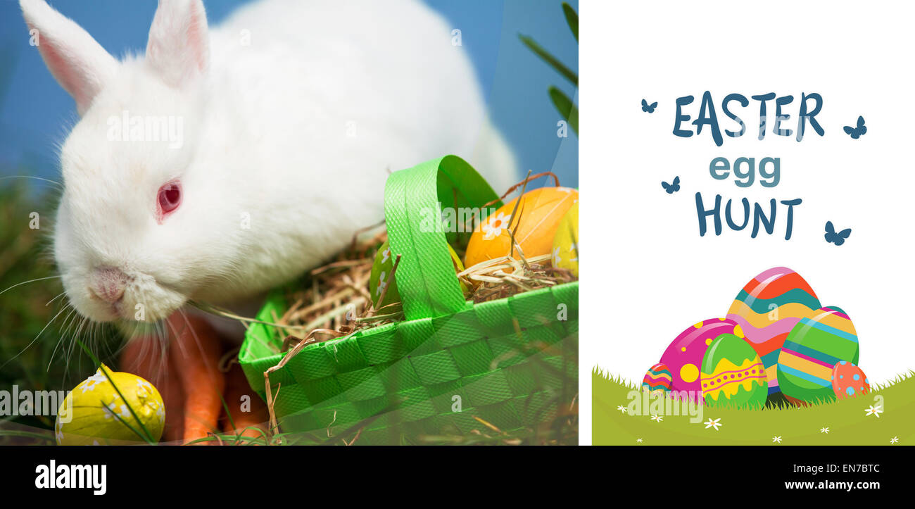 Composite image of easter egg hunt graphic Stock Photo - Alamy