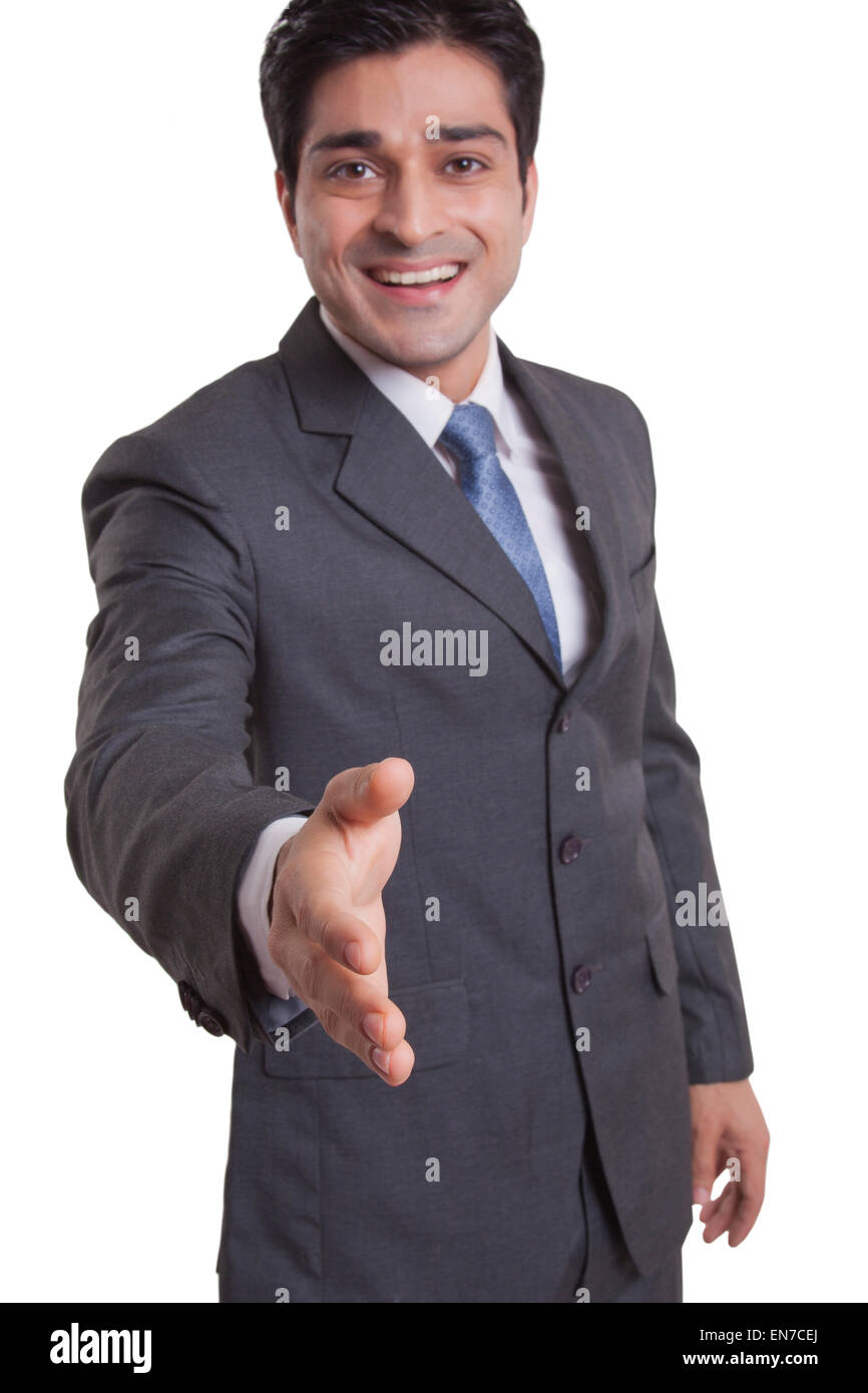 Outstretched hand hand shake one hand hi-res stock photography and ...