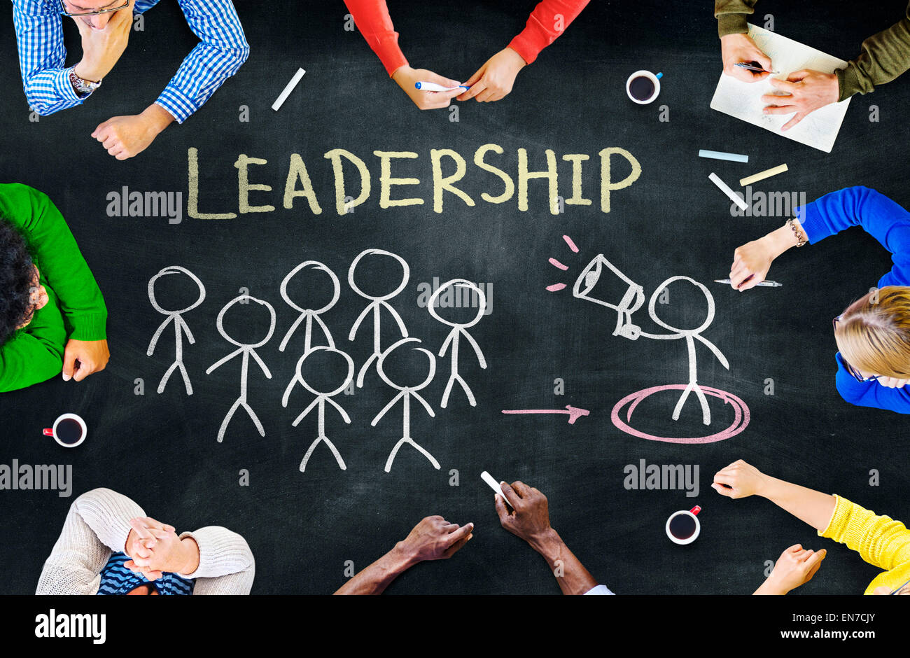 Group of People Discussing About Leadership Stock Photo - Alamy