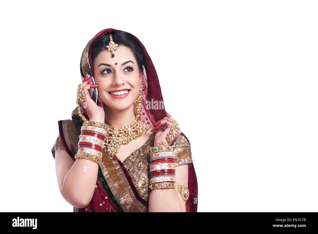 Bride on mobile phone hi-res stock photography and images - Alamy