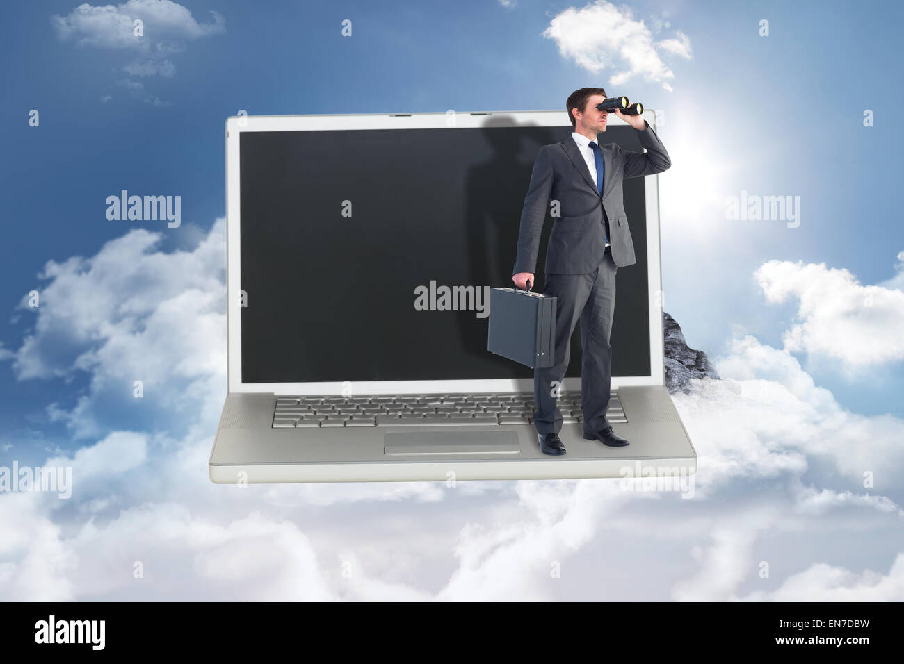 Man binoculars computer screen hi-res stock photography and images - Alamy