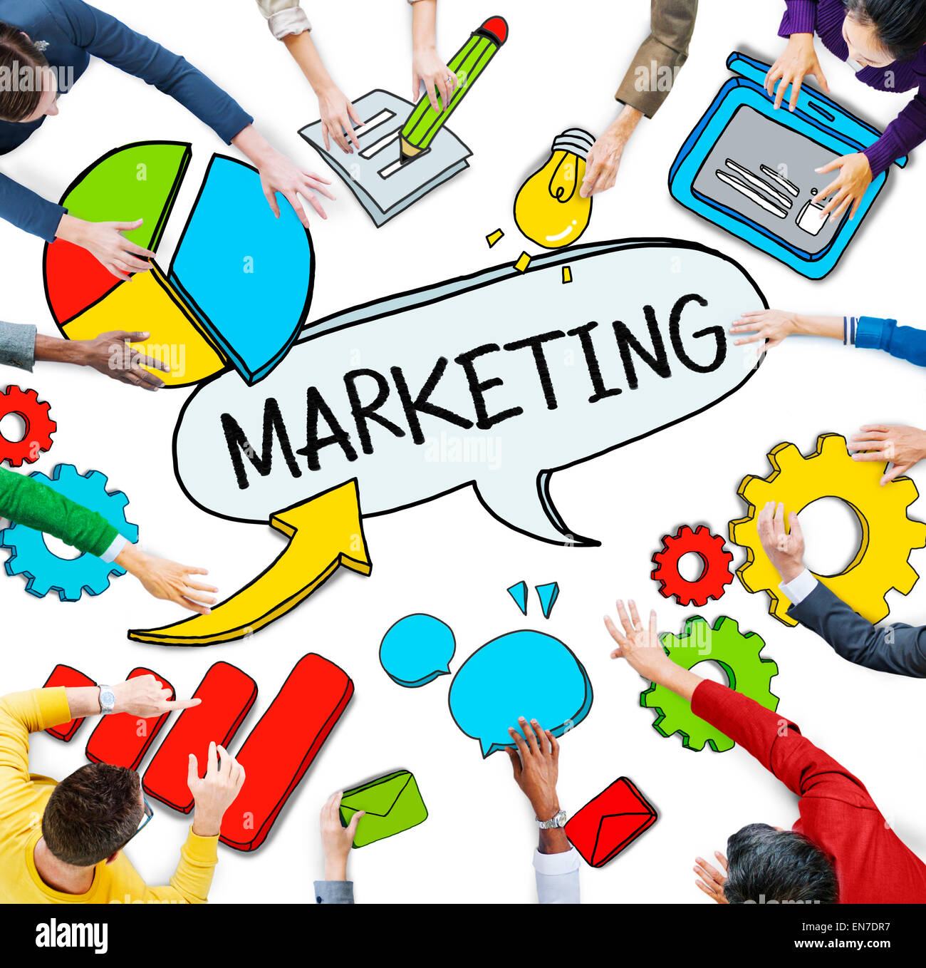 Group of People with Marketing Concept Stock Photo - Alamy