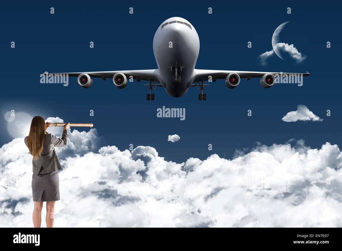 Image of moon through telescope hi-res stock photography and images - Alamy