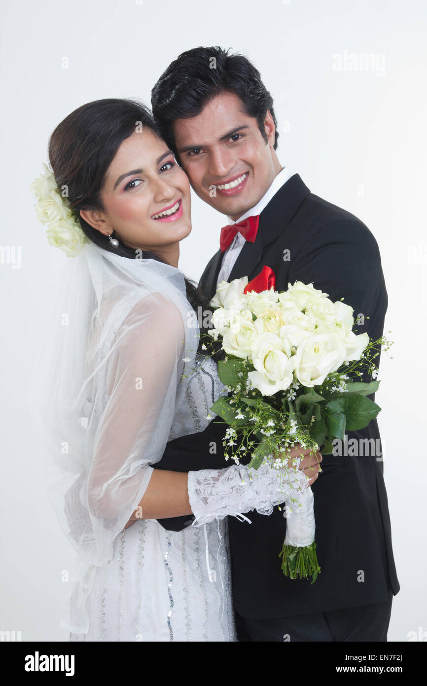 Portrait of a Bride and Bridegroom Stock Photo - Alamy