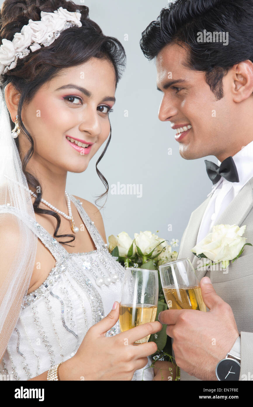 Portrait of a Bride and Bridegroom Stock Photo - Alamy