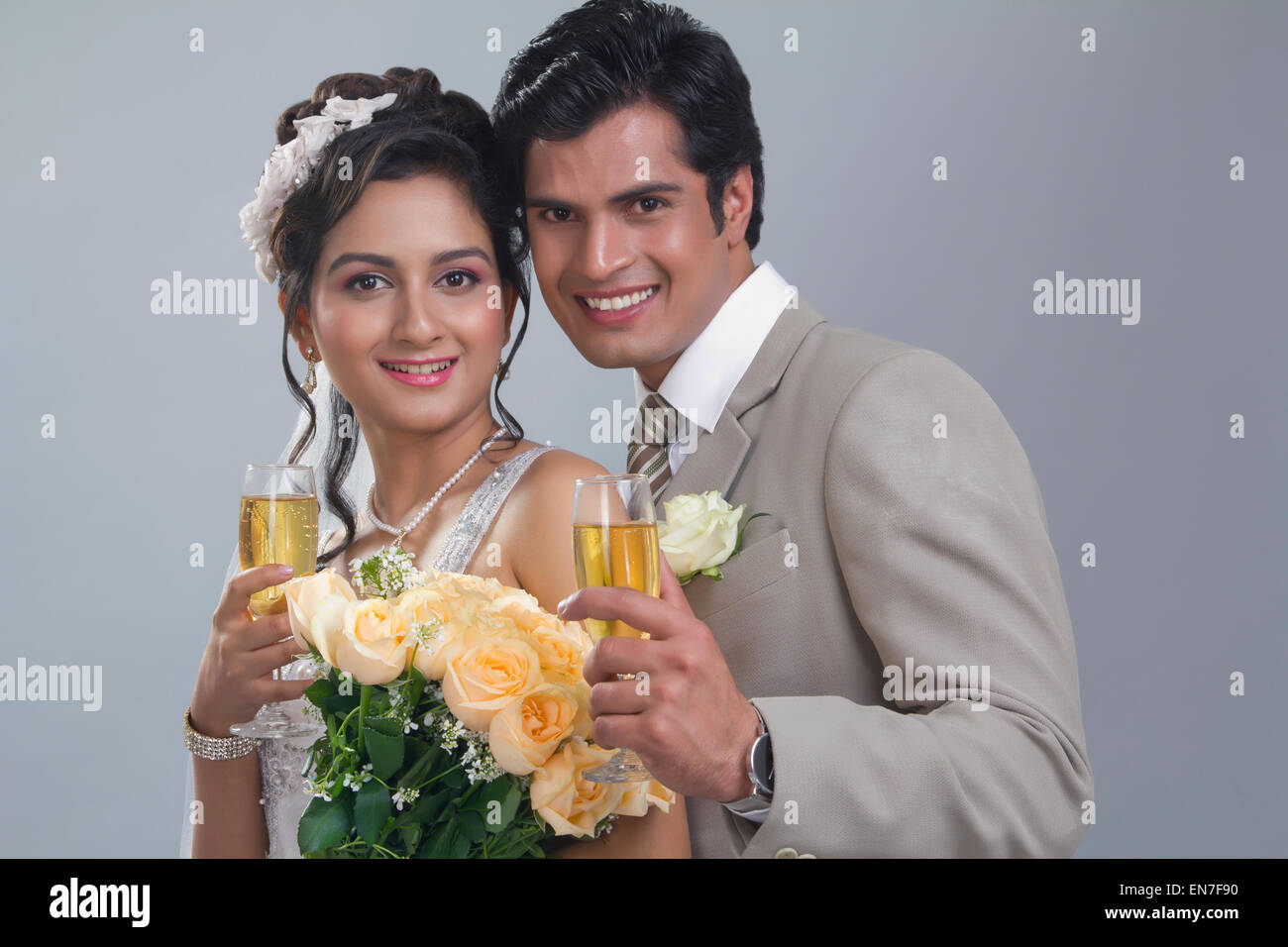 Portrait of a Bride and Bridegroom Stock Photo - Alamy