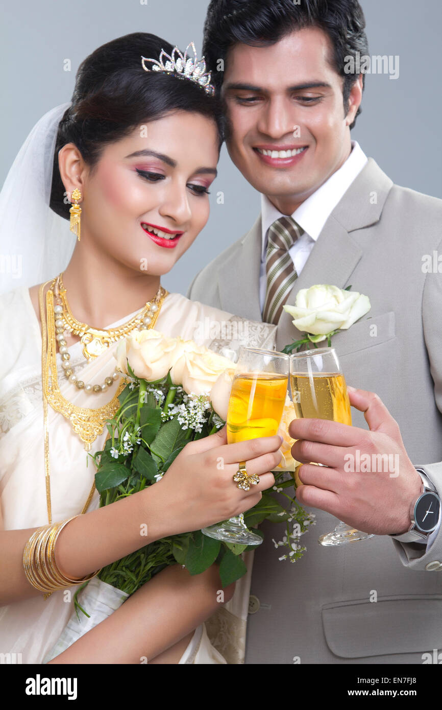 Portrait of a Bride and Bridegroom Stock Photo - Alamy