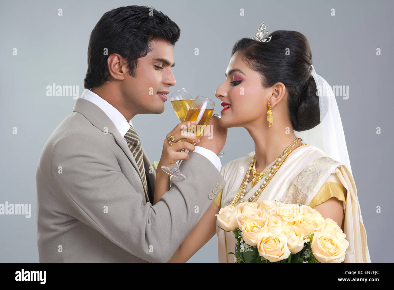Portrait of a Bride and Bridegroom Stock Photo - Alamy