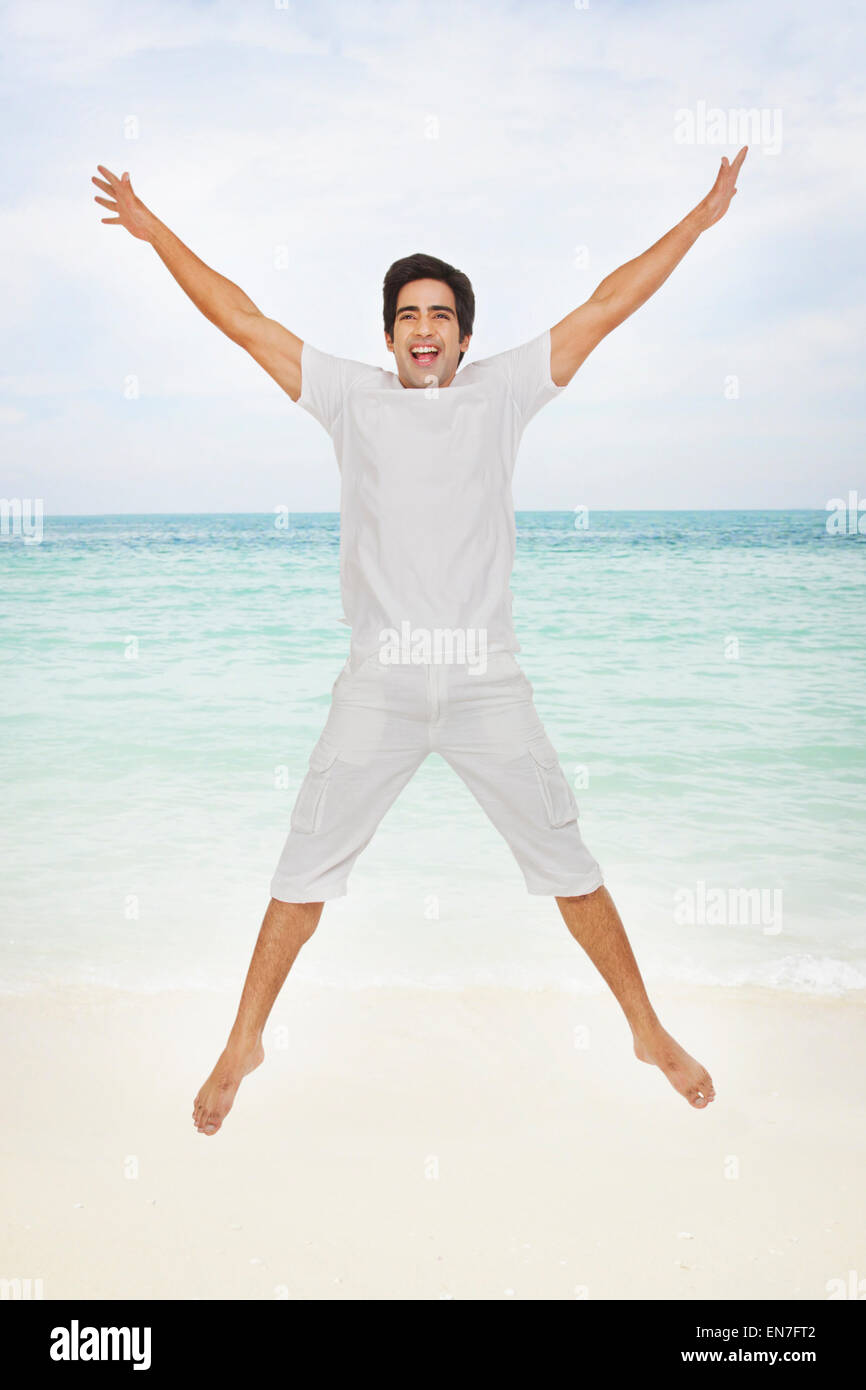 Man jumping in the air Stock Photo - Alamy