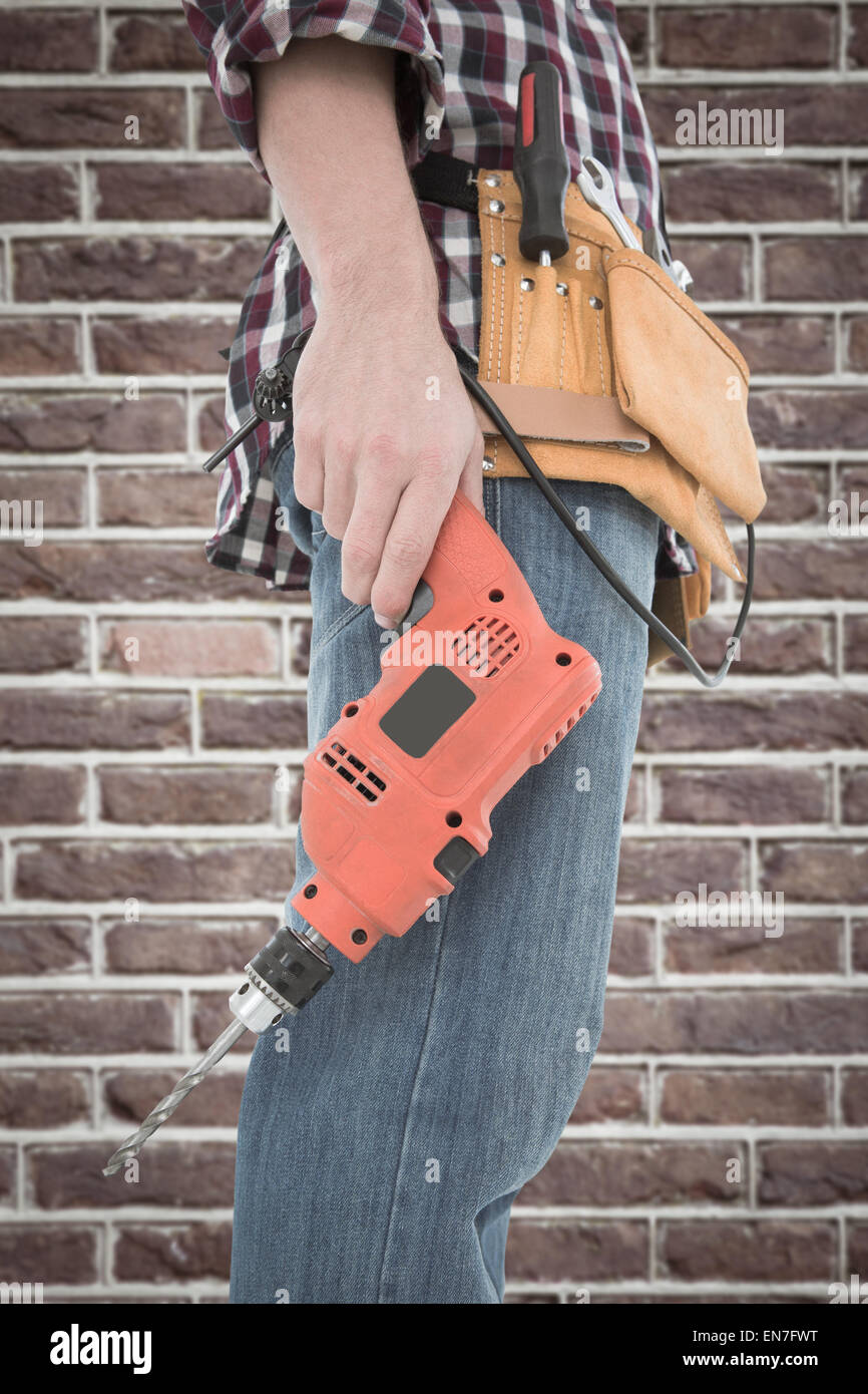 Hand holding drill hi-res stock photography and images - Alamy