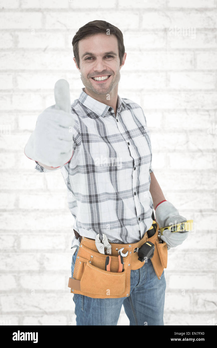 Construction foreman gesturing thumbs up hi-res stock photography and ...