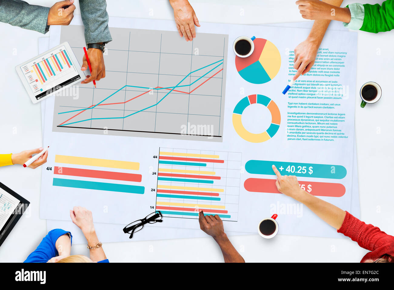 Business People Meeting Planning Analysis Statistics Brainstorming ...