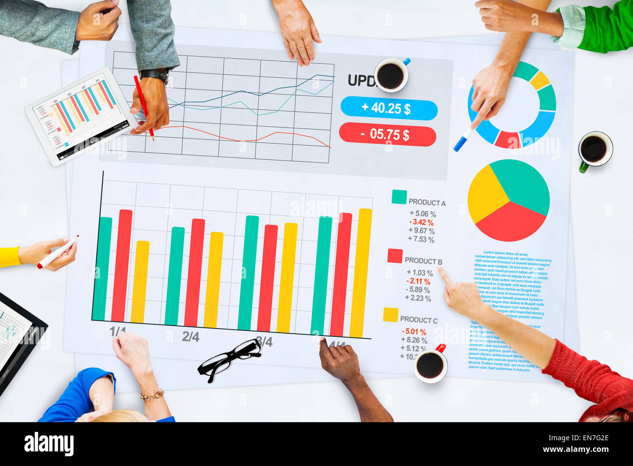Business People Meeting Planning Analysis Statistics Brainstorming ...