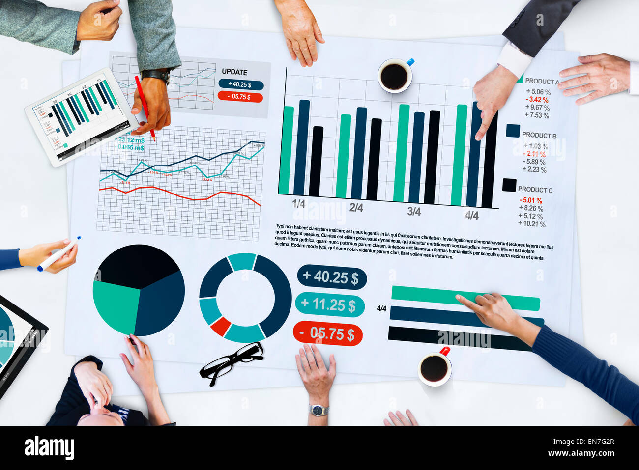 Business People Meeting Planning Analysis Statistics Brainstorming ...