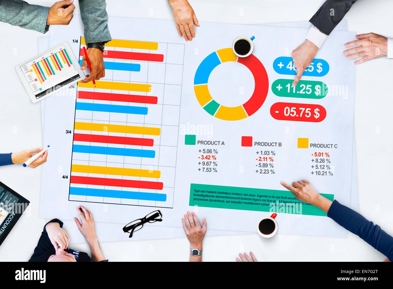 Business People Meeting Planning Analysis Statistics Brainstorming ...